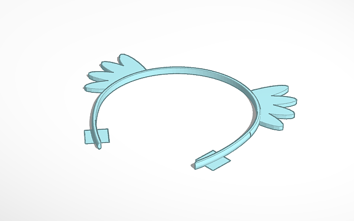 3D design axaloto head band - Tinkercad