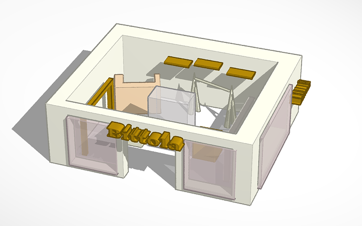3D design plano tienda - Tinkercad