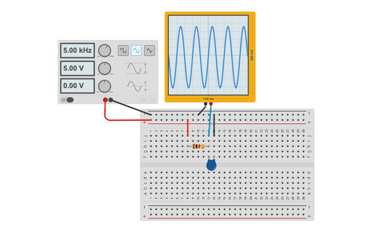 Circuit design Low Pass Filter - Tinkercad Circuit design Low Pass Filter - Tinkercad