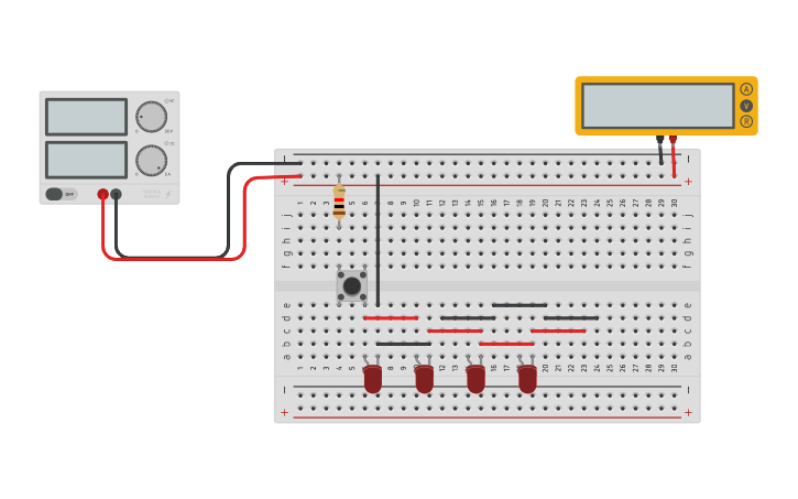 Circuit design circuito 2: acionamento de leds em paralelo | Tinkercad Circuit design circuito 2: acionamento de leds em paralelo | Tinkercad