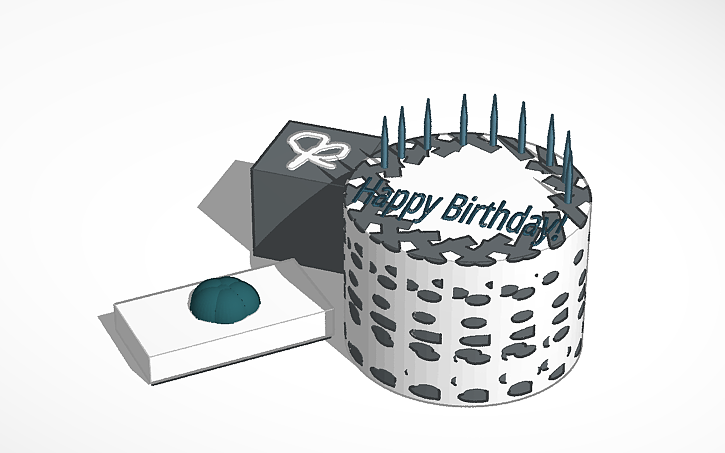 3D design happy birthday t cad!! - Tinkercad