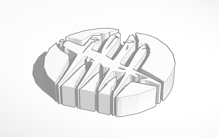 3D design Vinyl Sticker DBD logo - Tinkercad