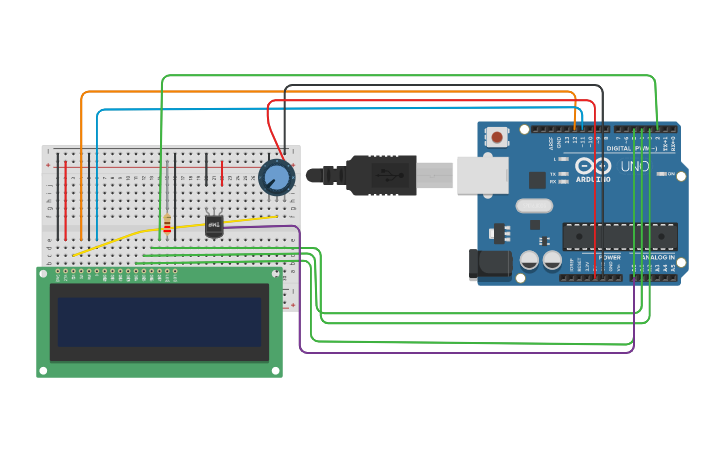 Circuit design SENSOR DE TEMPERATURA - Tinkercad