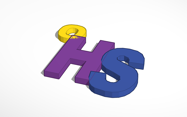 3D design HS keychain - Tinkercad