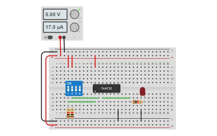 Circuit design OR GATE | Tinkercad