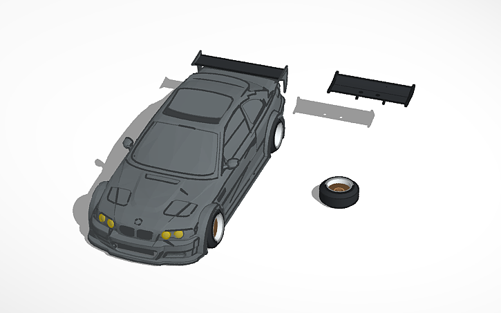 3D design BMW E46 M3 GTR - Tinkercad