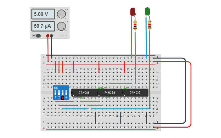 Circuit design Full Adder using NAND Gates - Tinkercad