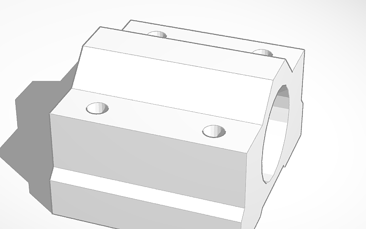 3D design Linear Bearing Aluminium Holder - Tinkercad