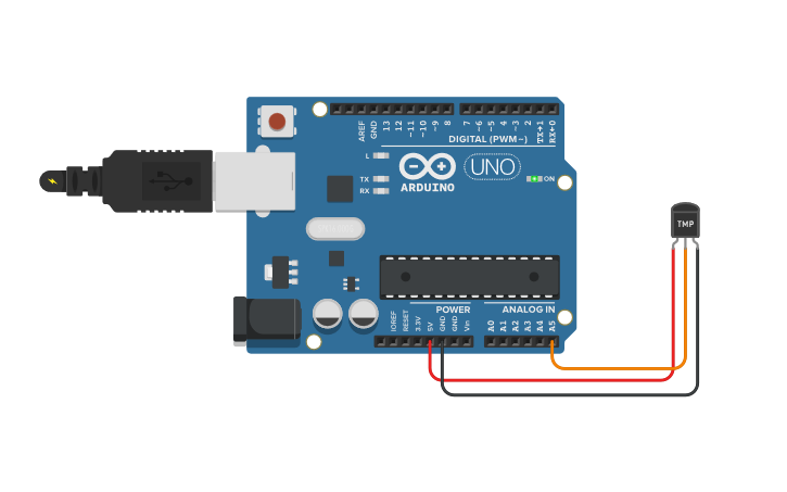 Circuit design Temperatura - Tinkercad
