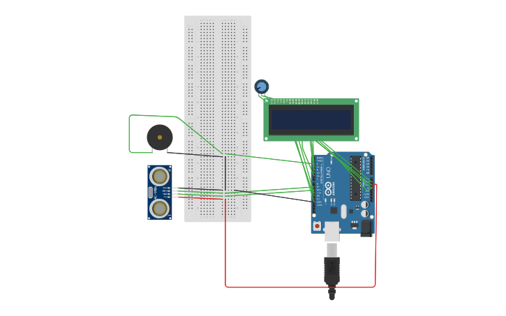 Circuit Design Copy Of Obstacle Detection And Alarm Tinkercad