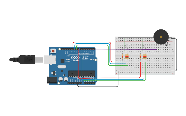 Circuit Design Traffic Light Tinkercad