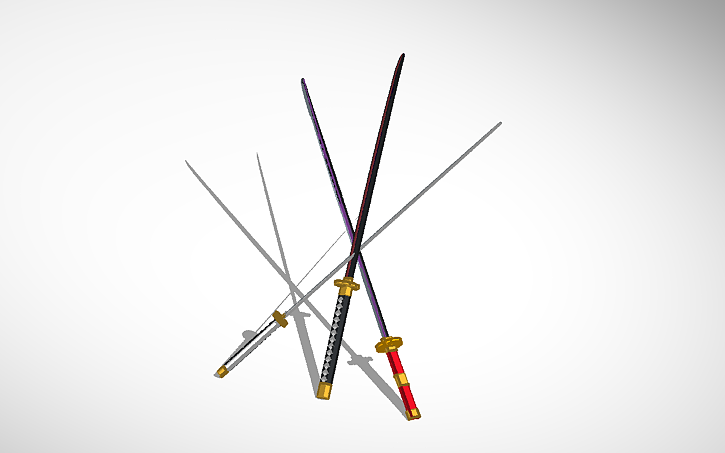 3D design Triple Katana-三刀類 - Tinkercad