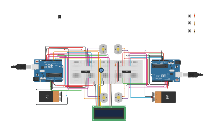Circuit design Copy of Cleaning Robot - Tinkercad