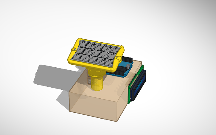 3D design SOLAR POWERED MOBILE CHARGING USING RECYCLABLE PLASTIC BOTTLE ...