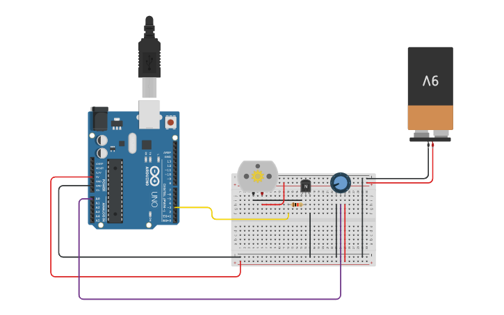 Circuit design MOTOR PWM - Tinkercad