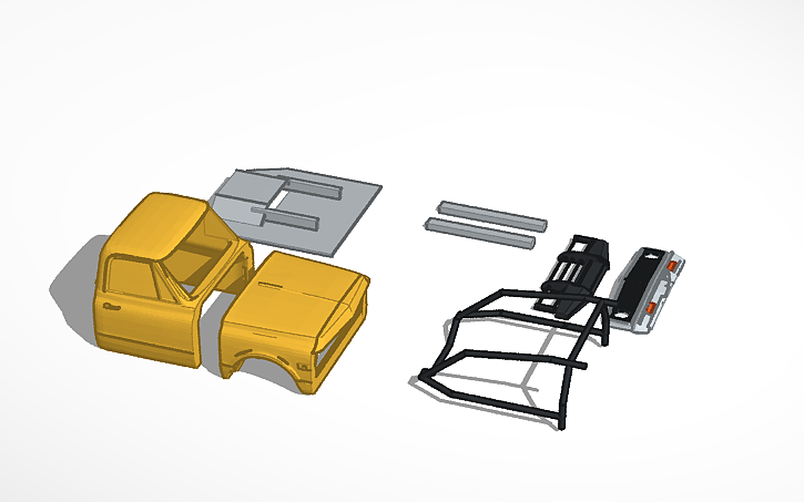 3D design chevy 1/10 rc crawler - Tinkercad