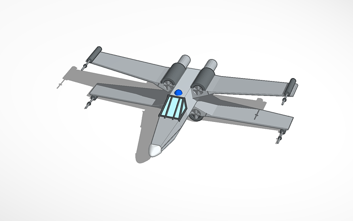 3D design X-Wing - Tinkercad