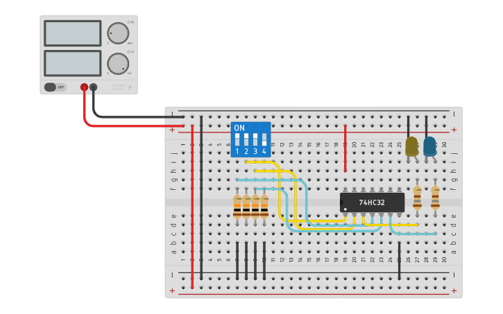 Circuit design pull down | Tinkercad