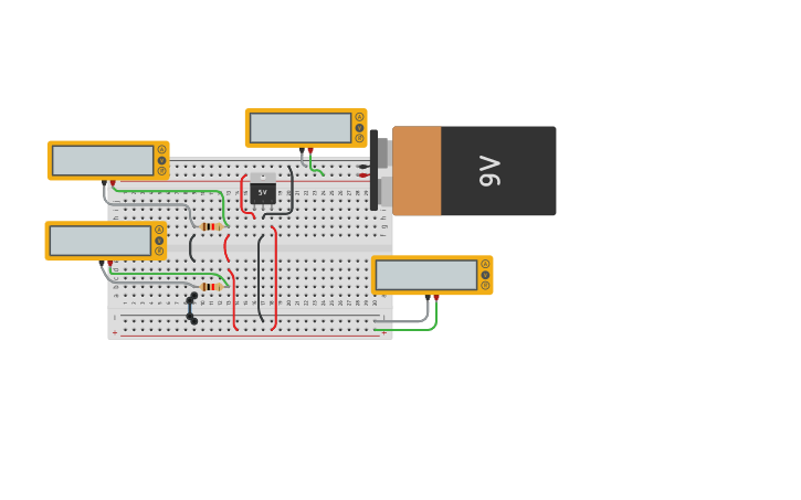 Circuit design Resistor Parallel Lab | Tinkercad