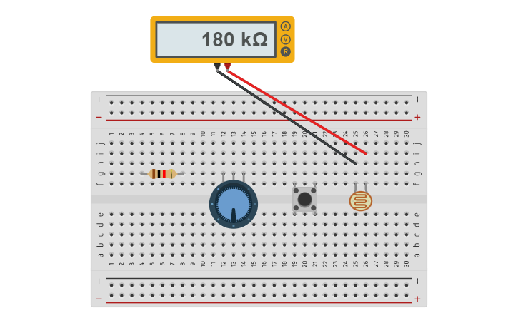 Circuit design Breadboard and resistors | Tinkercad