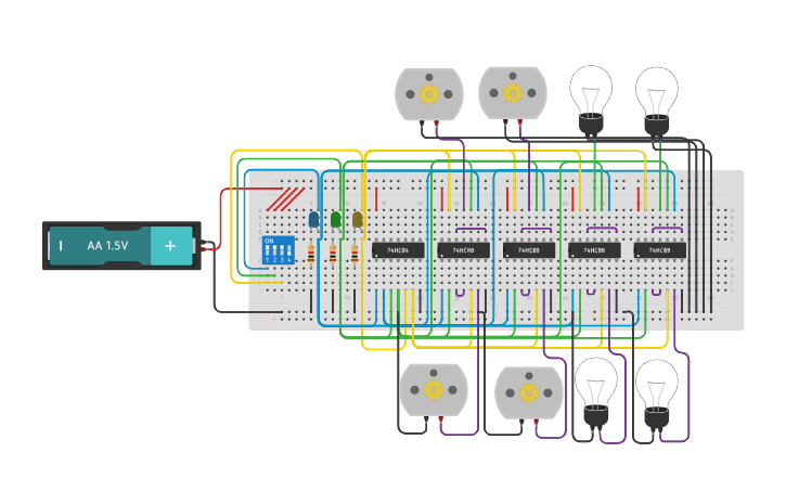 Circuit design 3x8 | Tinkercad