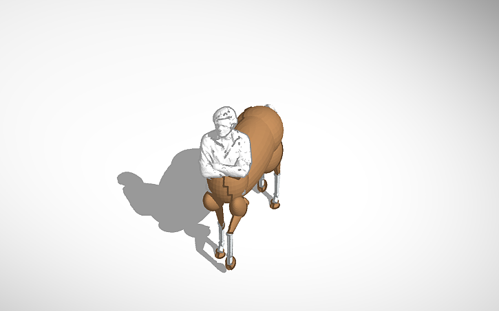 3D design man horse - Tinkercad
