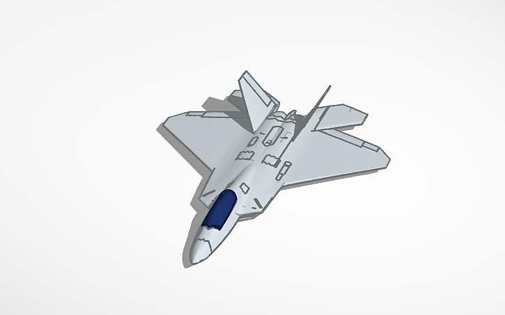 3D design f-22 fighter jet - Tinkercad