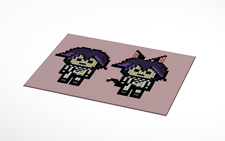 3D design Kokichi ouma pixel sprites V3/DR3 | Tinkercad