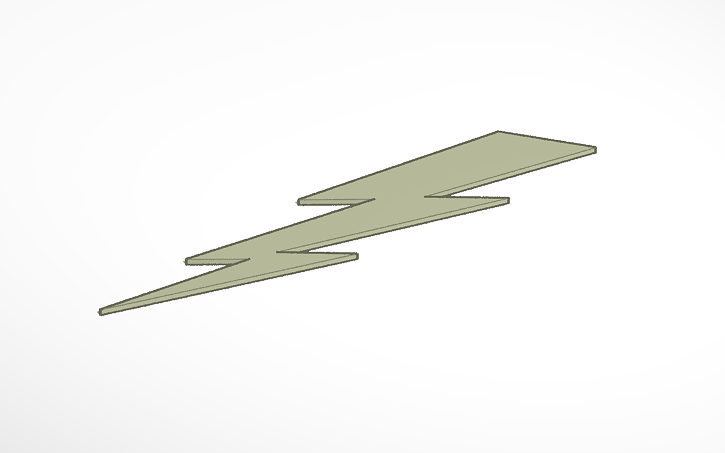 3D design Jacob lightning bolt - Tinkercad