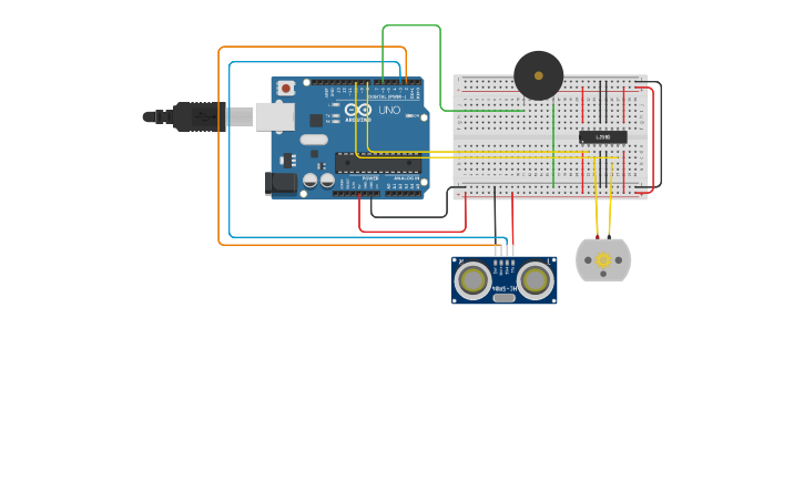 Circuit design Water Tank - Tinkercad