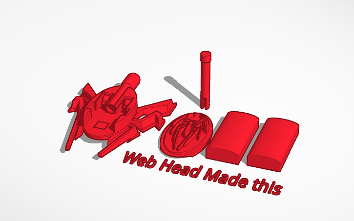3D design Web-Head Custom web shooter - Tinkercad