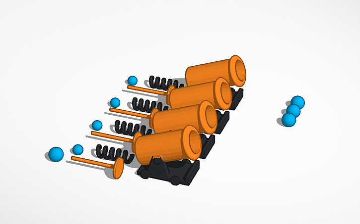 3D design Working cannons - Tinkercad