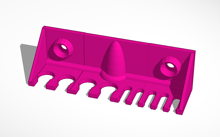 3D design horizontal cable holder for PC cables - Tinkercad