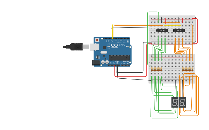 Circuit Design Arduino Counter To 99 Tinkercad