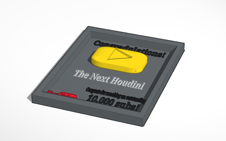 3D design Jason play button | Tinkercad