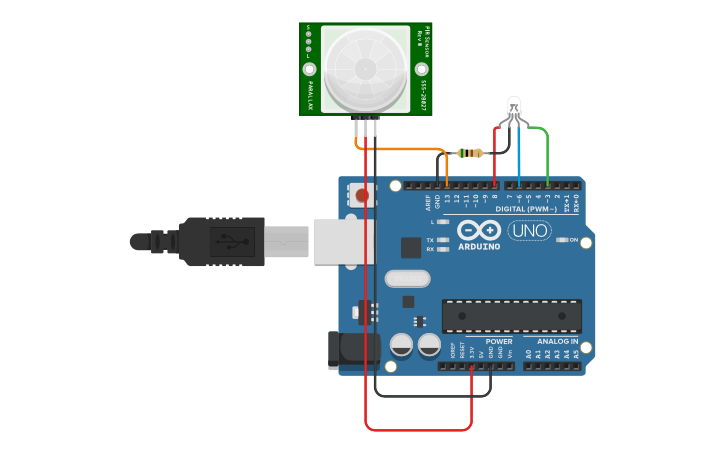 Circuit design Arduino sensor gear | Tinkercad
