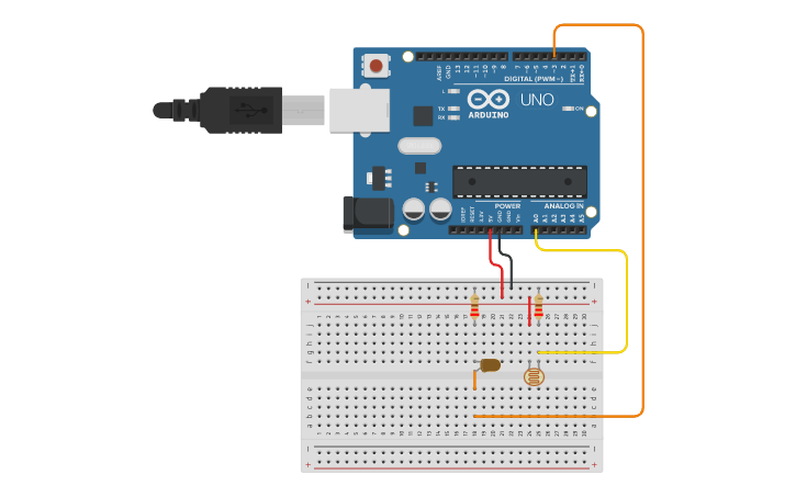 Circuit design Night Light - Tinkercad