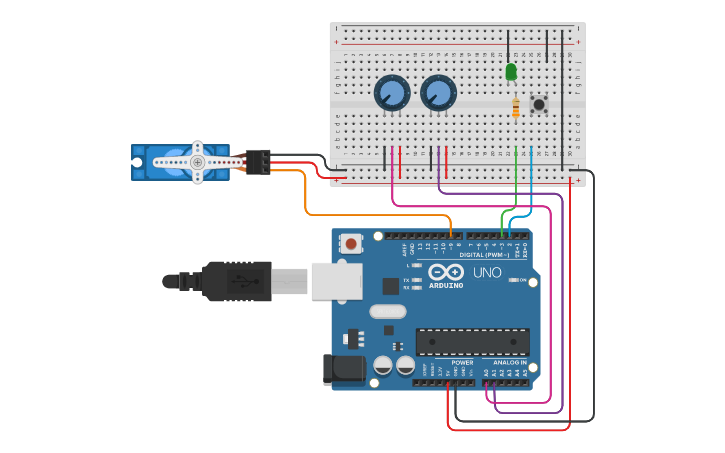 Circuit design MATLAB App Designer Arduino code | Tinkercad