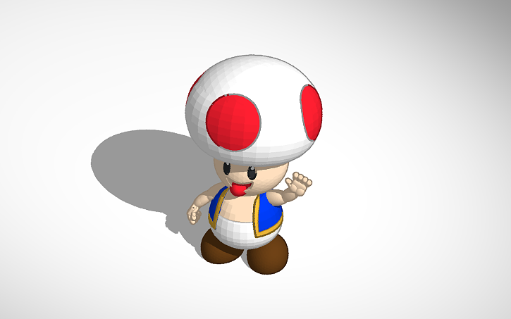 3D design toad sticking tounge out | Tinkercad