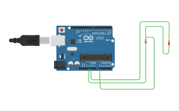 Circuit design Resistance Meter - Tinkercad