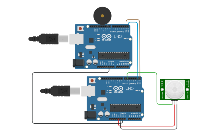 Circuit design Sensor de Presença | Tinkercad Circuit design Sensor de Presença | Tinkercad