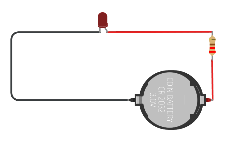 Circuit design 2.1LED任务1 - Tinkercad