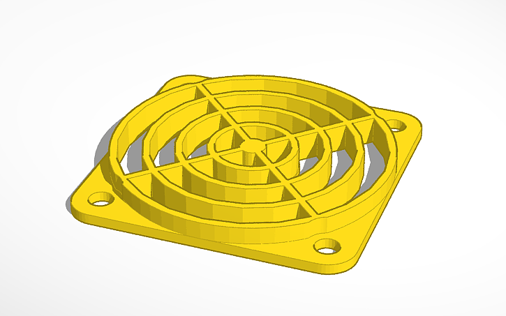 3D design 40x4mm FAN GRILL - Tinkercad