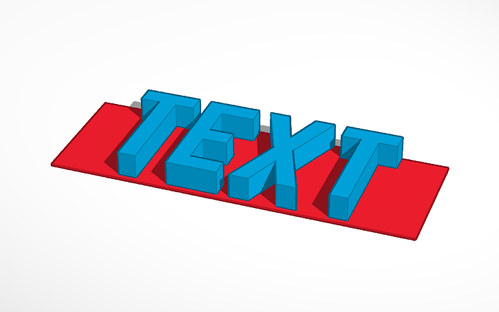 3D design Text Sign - Tinkercad