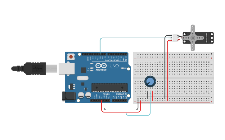 Circuit design IoT Servo Motor - Tinkercad