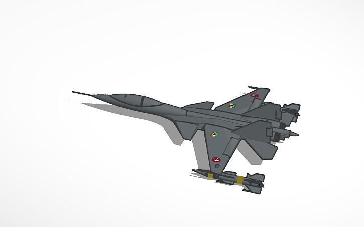 3D design JET PLANE - Tinkercad