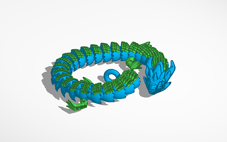3D design Articulated Ocean Dragon - Tinkercad