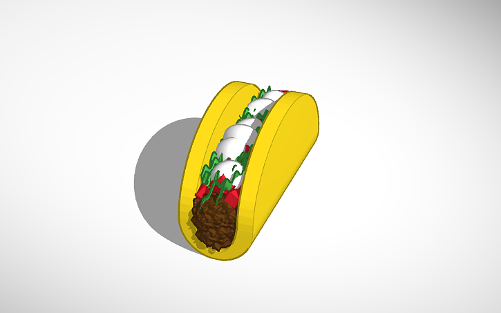 3D design Taco - Tinkercad