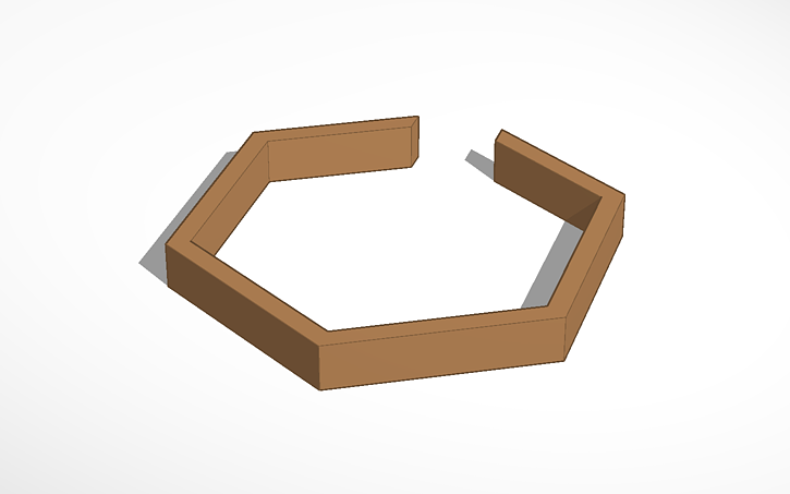 3d Design Hex Cuff Tinkercad