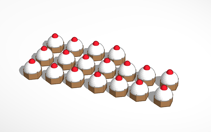 3D design Cupcakes - Tinkercad